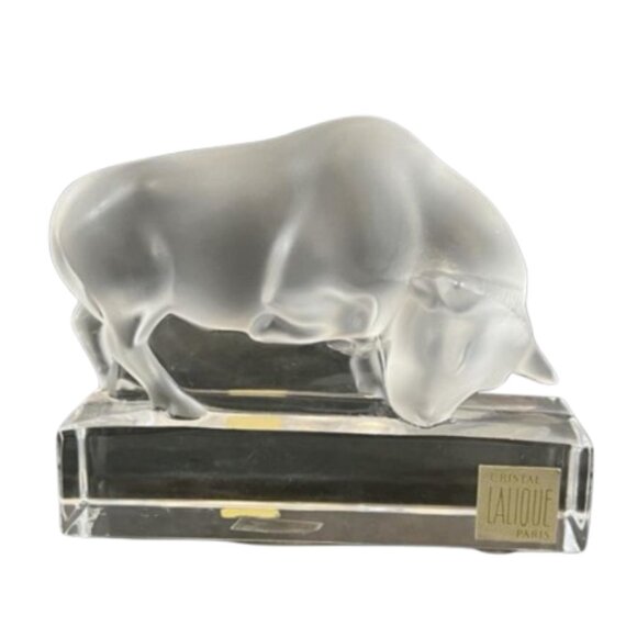 Lalique | Art | Lalique Crystal Bull Paperweight Retired No Box Vintage ...